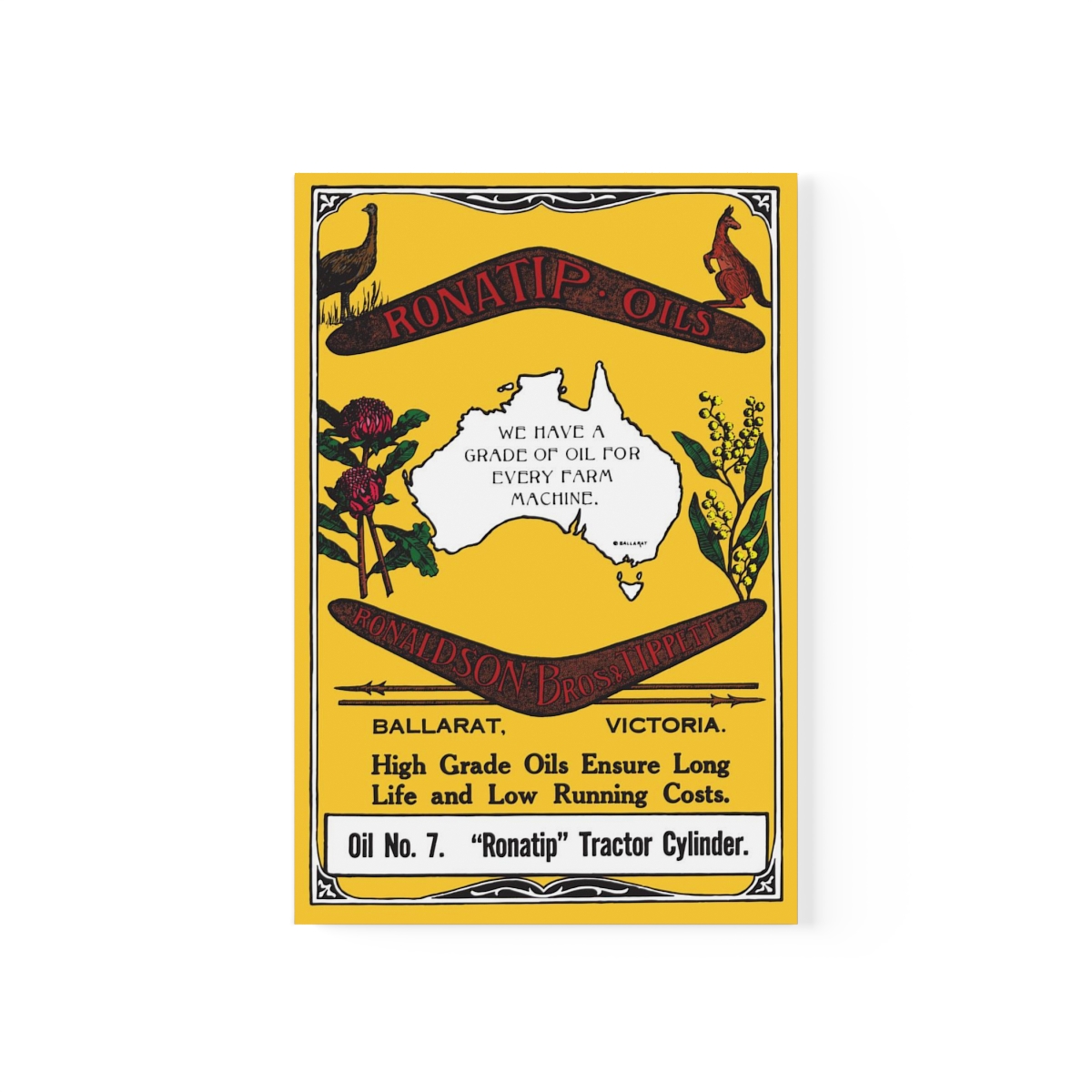 Ronaldson Bros. & Tippett Type N Red Poster - Salter Bros. Collection