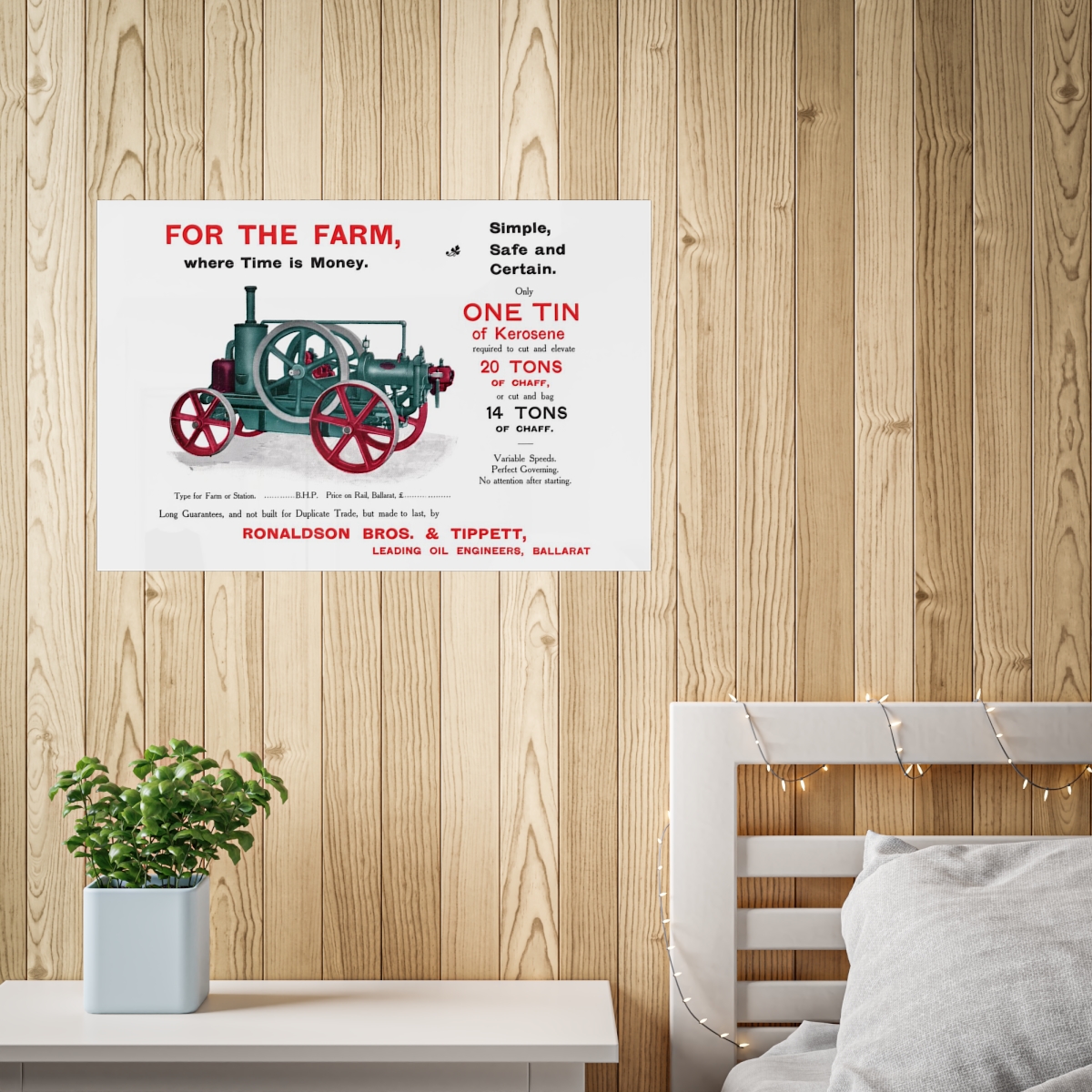 Villiers Diesel D-270 Engine Poster - Salter Bros. Collection