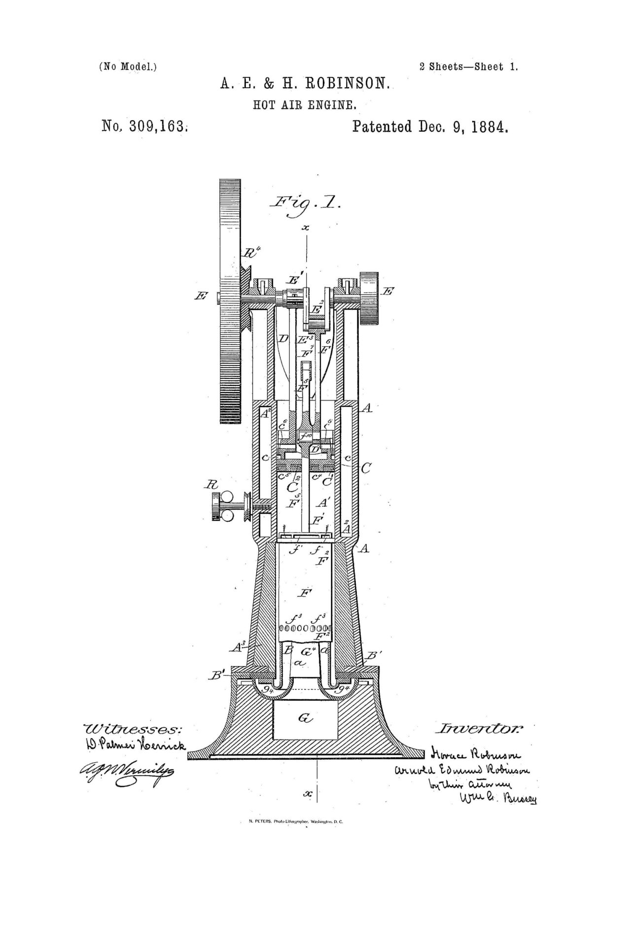 Robinson Patent Hot Air Engine - Salter Bros. Collection